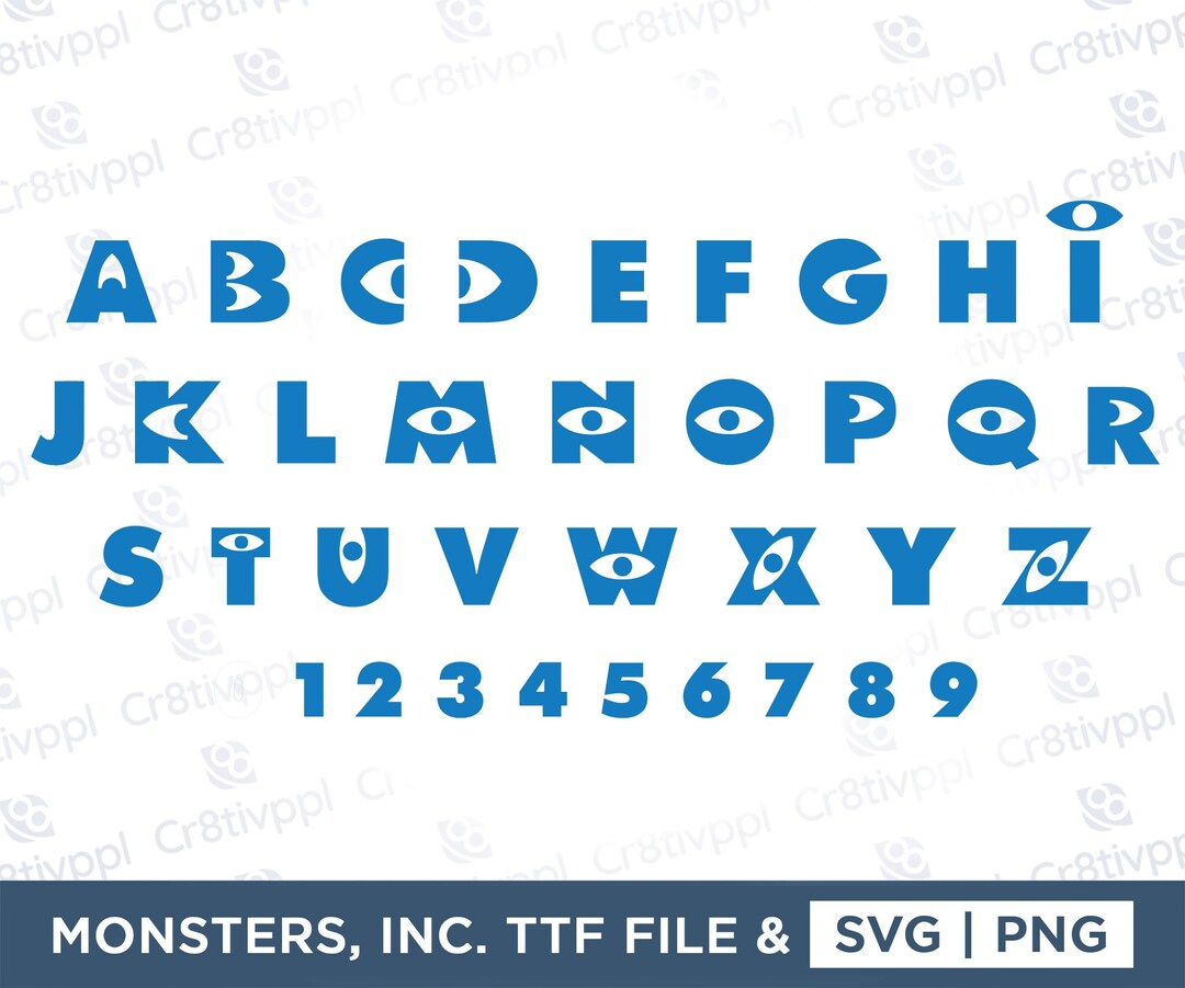 Monsters Font Svg Monsters Inc Font Monsters University - Etsy Finland