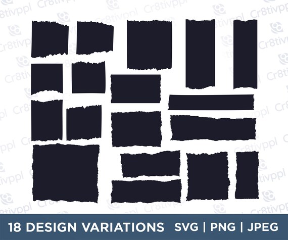 Torn Paper Torn Paper Svg Vector Clipart Set Svg Scrap - Etsy Singapore