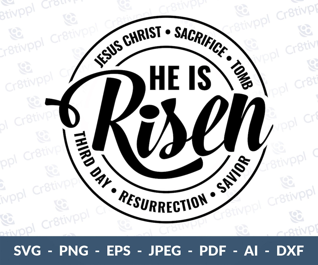 He is Risen SVG Easter Cross Svg Easter Svg Christian Svg - Etsy