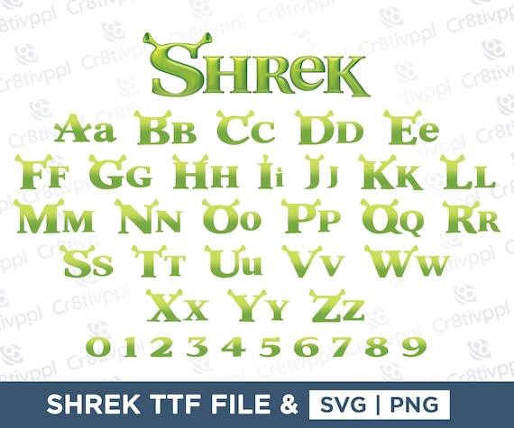 Shrek font Shrek SVG Shrek monogram svg Shrek font TTF - Etsy Polska Shrek font Shrek SVG Shrek monogram svg Shrek font TTF - Etsy Polska