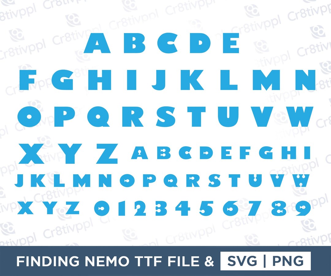 Nemo Font Svg Nemo Font Nemo Font Cricut Nemo Font - Etsy Denmark