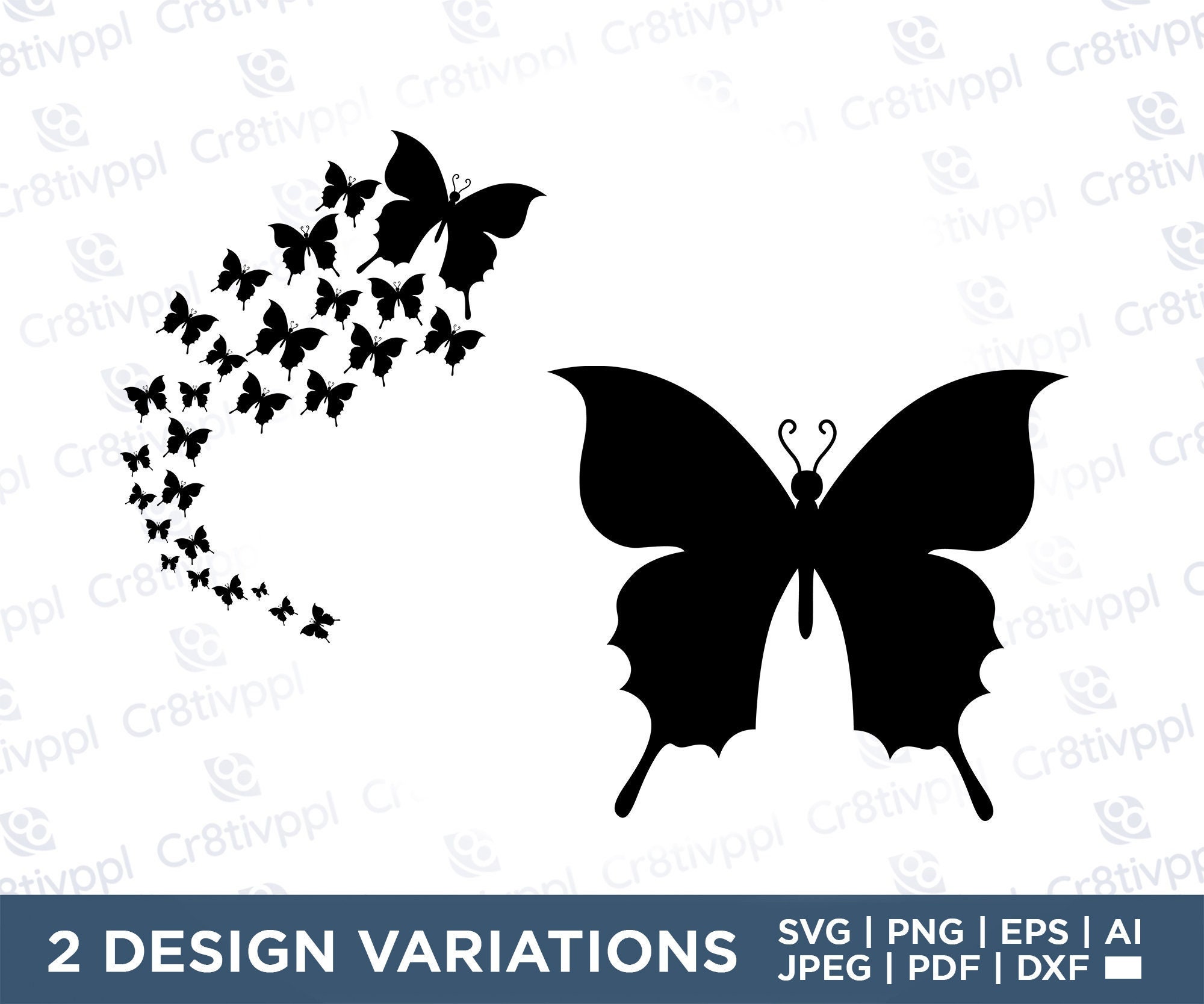 Butterfly Svg Butterfly Swarm Svg Flying Butterflies Svg Etsy
