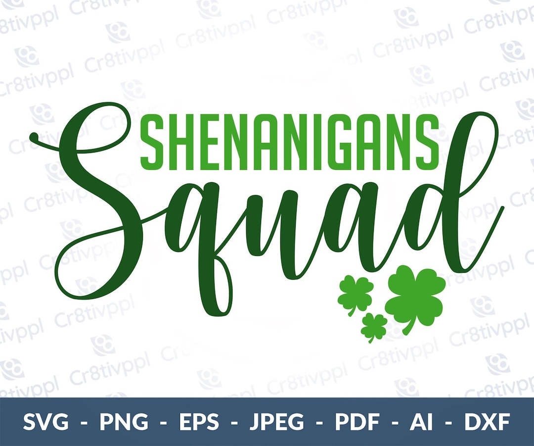 Shenanigans Squad SVG St Patrick's Day SVG St - Etsy