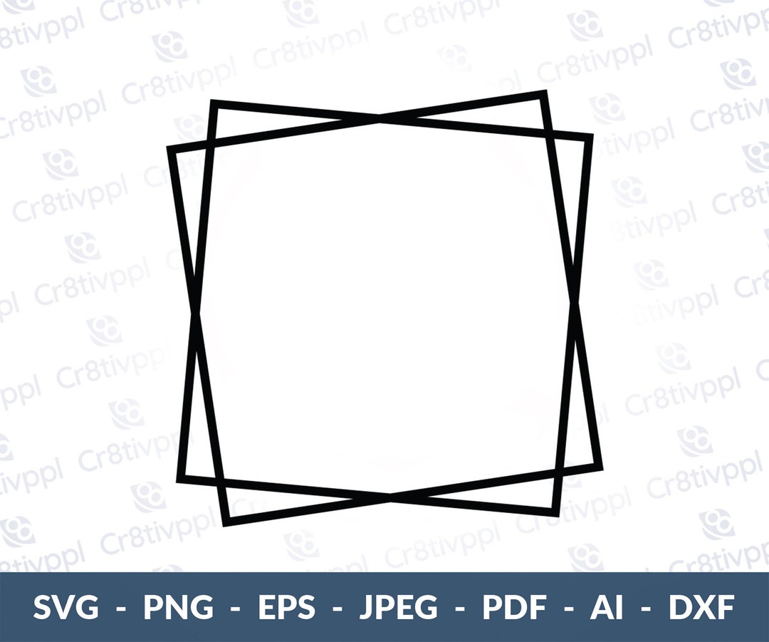 Border Svg Square Frame Svg Square Monogram Frame Svg Etsy Australia