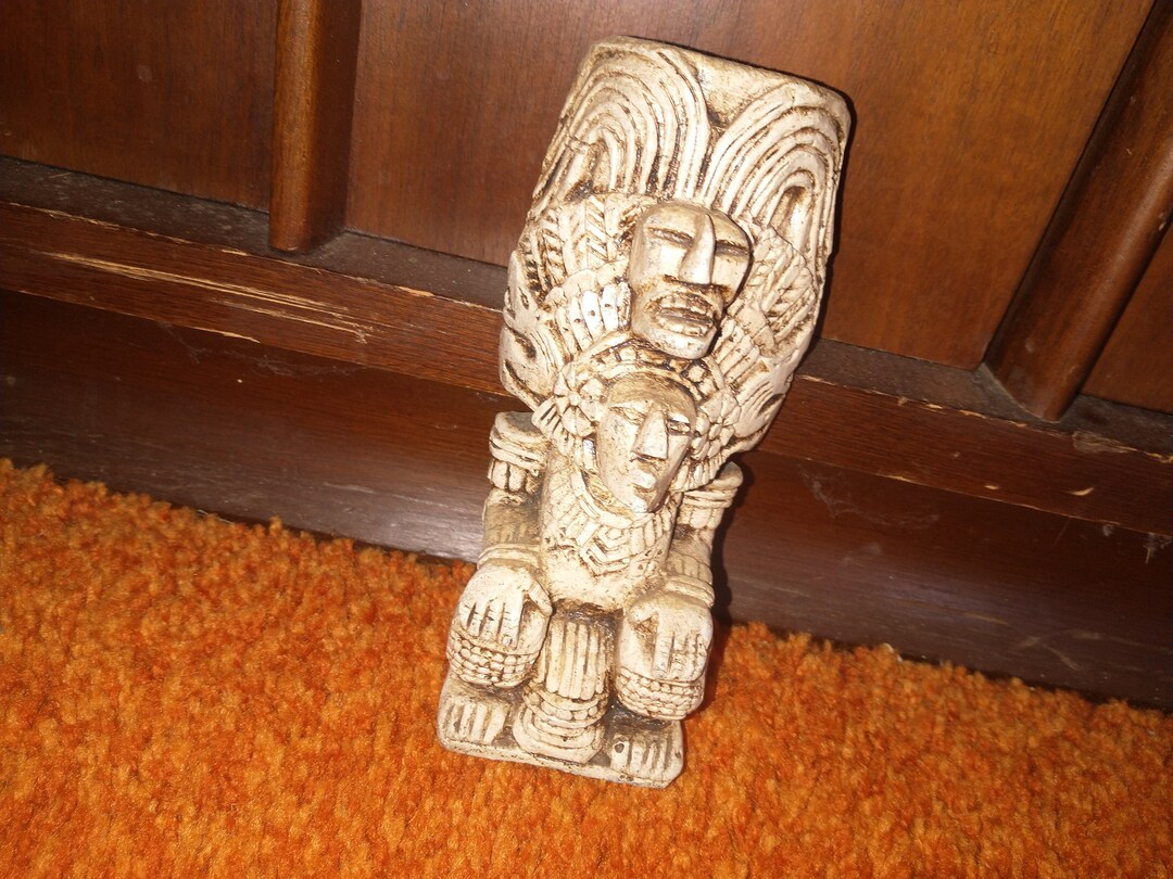 Decorative Concrete 7.5" Indigenous Aztec Mayan Incan God Statue. Free ...