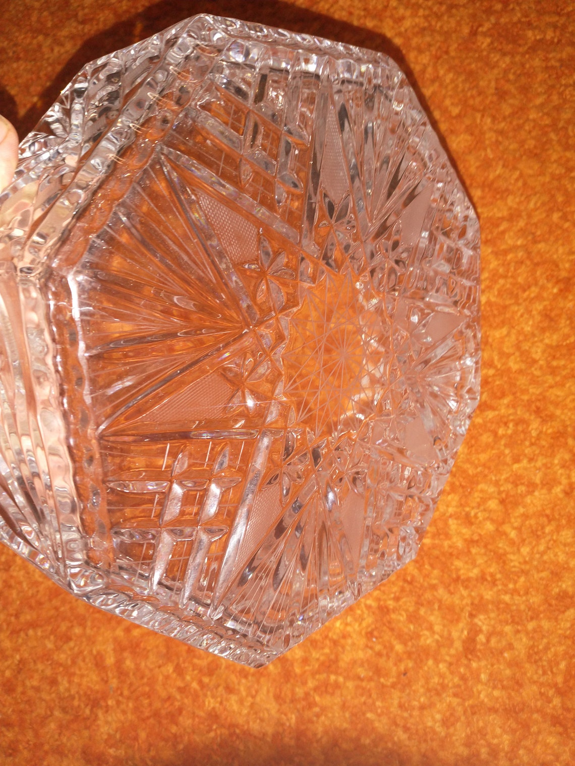 Antique Irena 10 Octagonal Cut Crystal Bowl. Very Heavy. - Etsy
