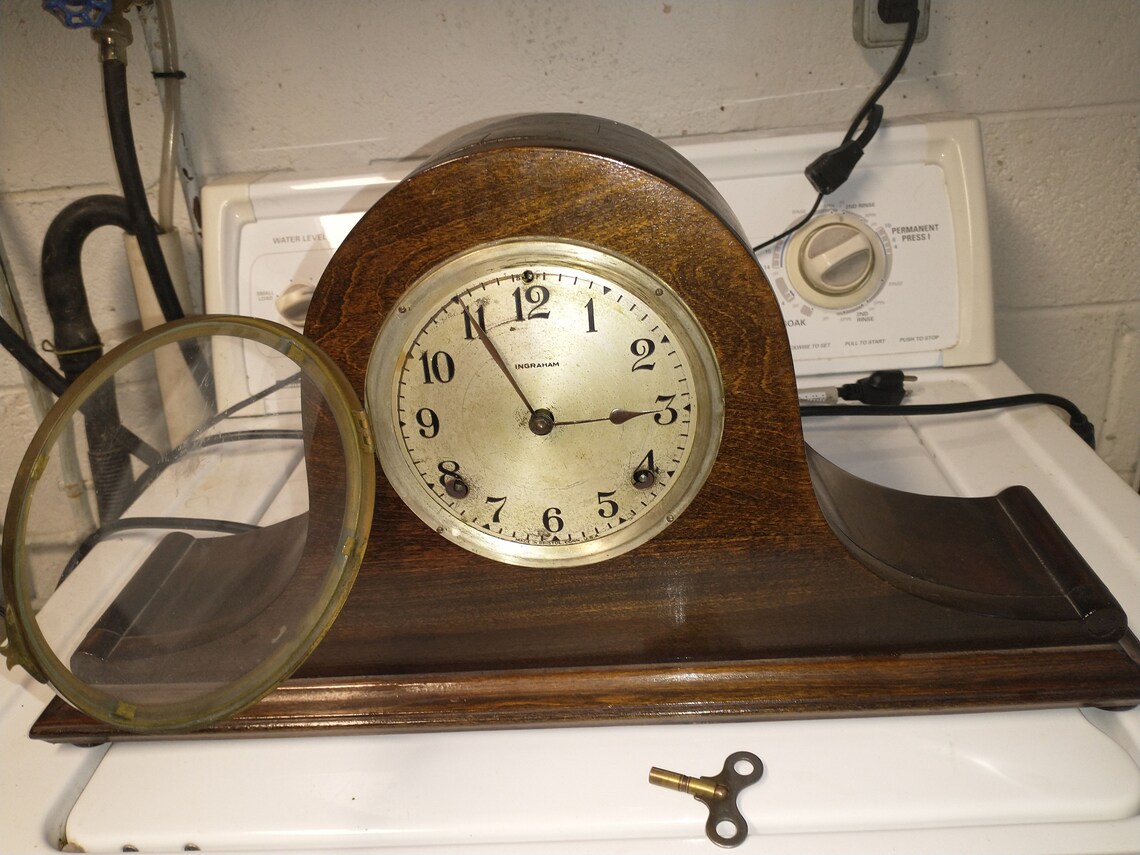 Antique Ingraham Duplex Wood Mechanical Mantle Clock. Clock - Etsy