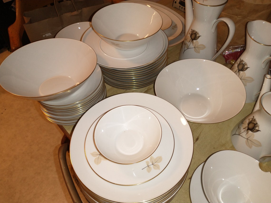 62 Piece Antique Rare Fine Black Floral Rosenthal Germany China and ...