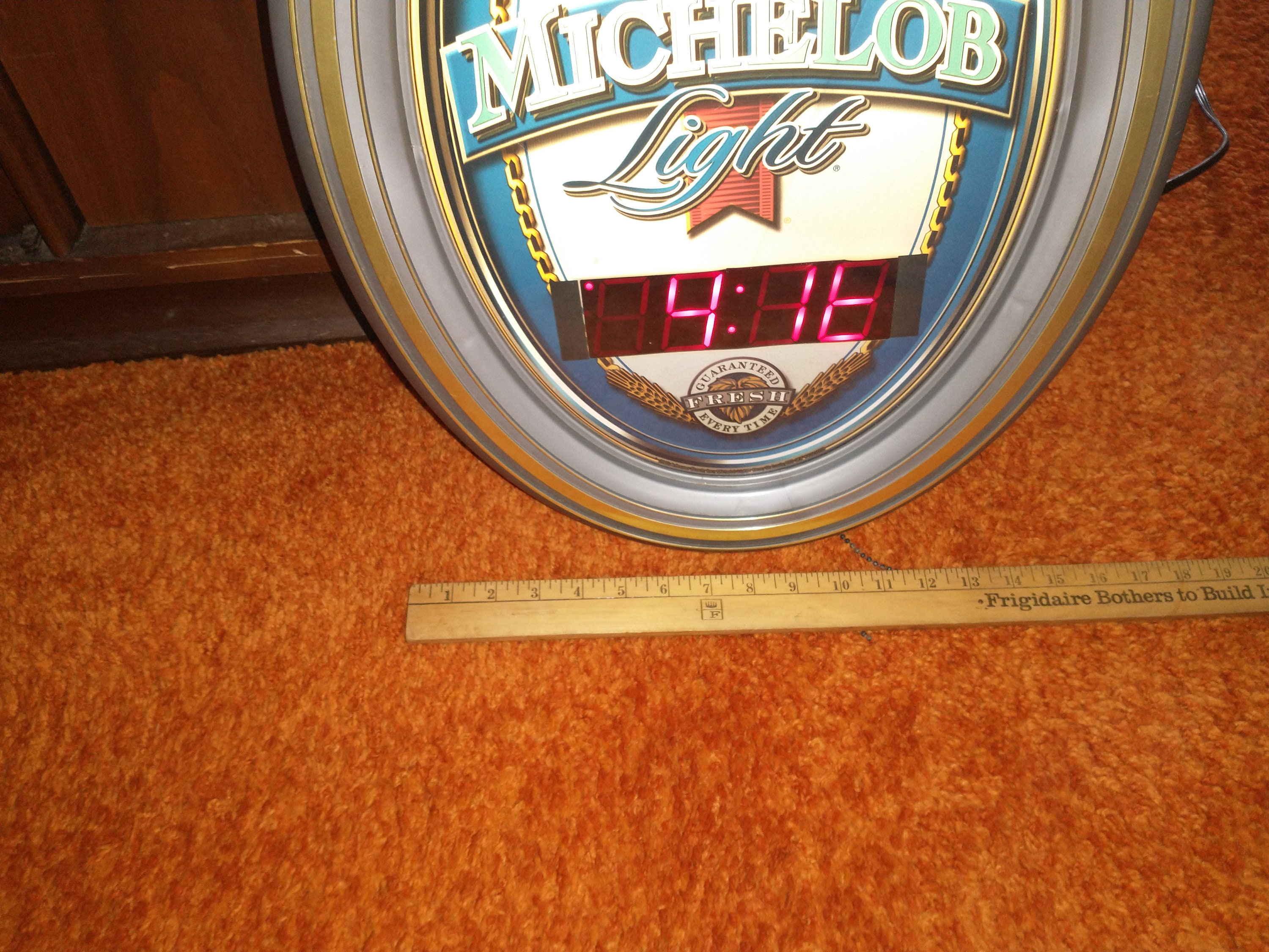 Antique Michelob Light Light up Bar Beer Sign/clock. 21x14. Free ...