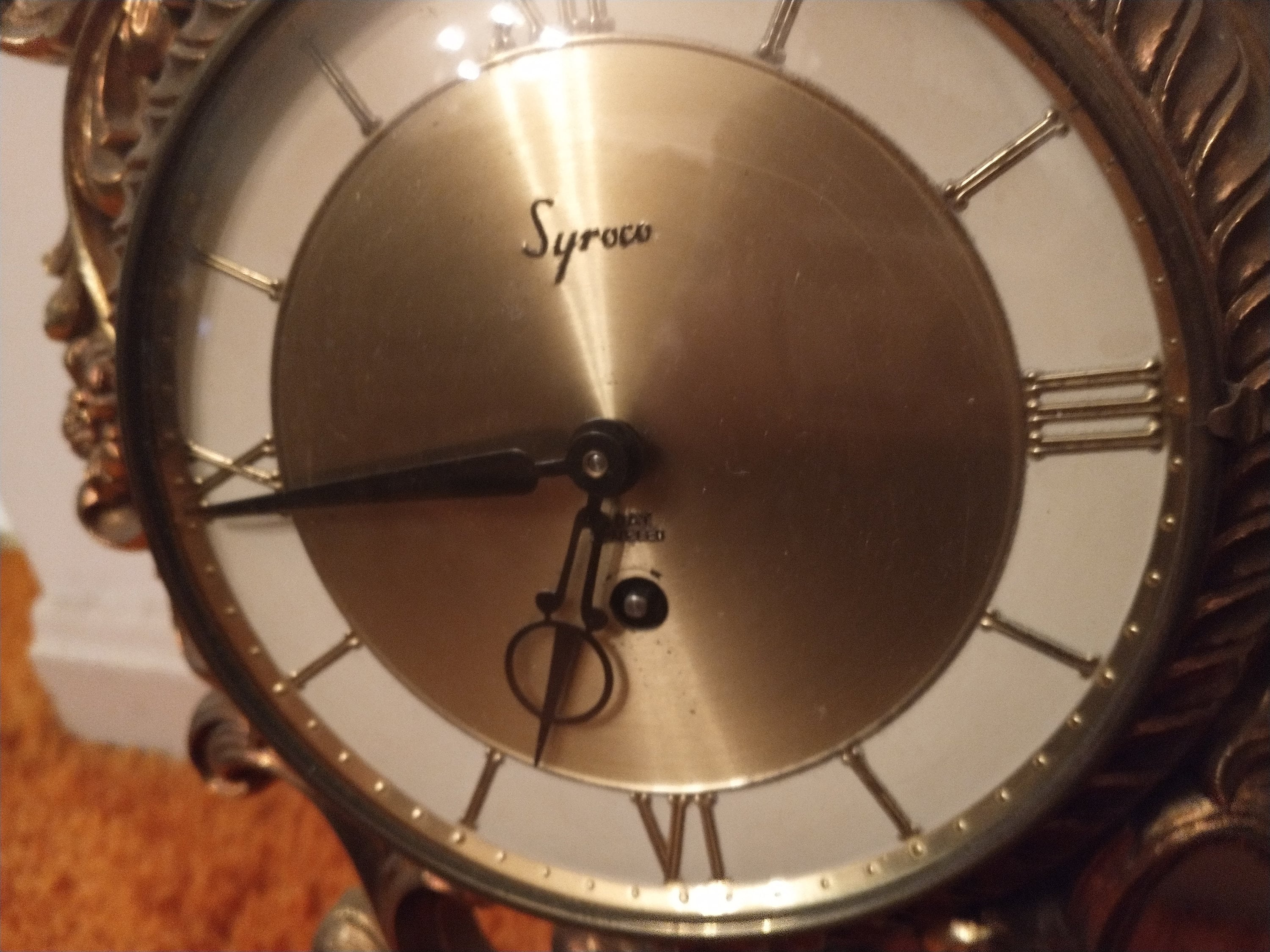 Antique Syroco Wood 8 Day Jeweled 27 Wall Clock. Clock Works Great ...