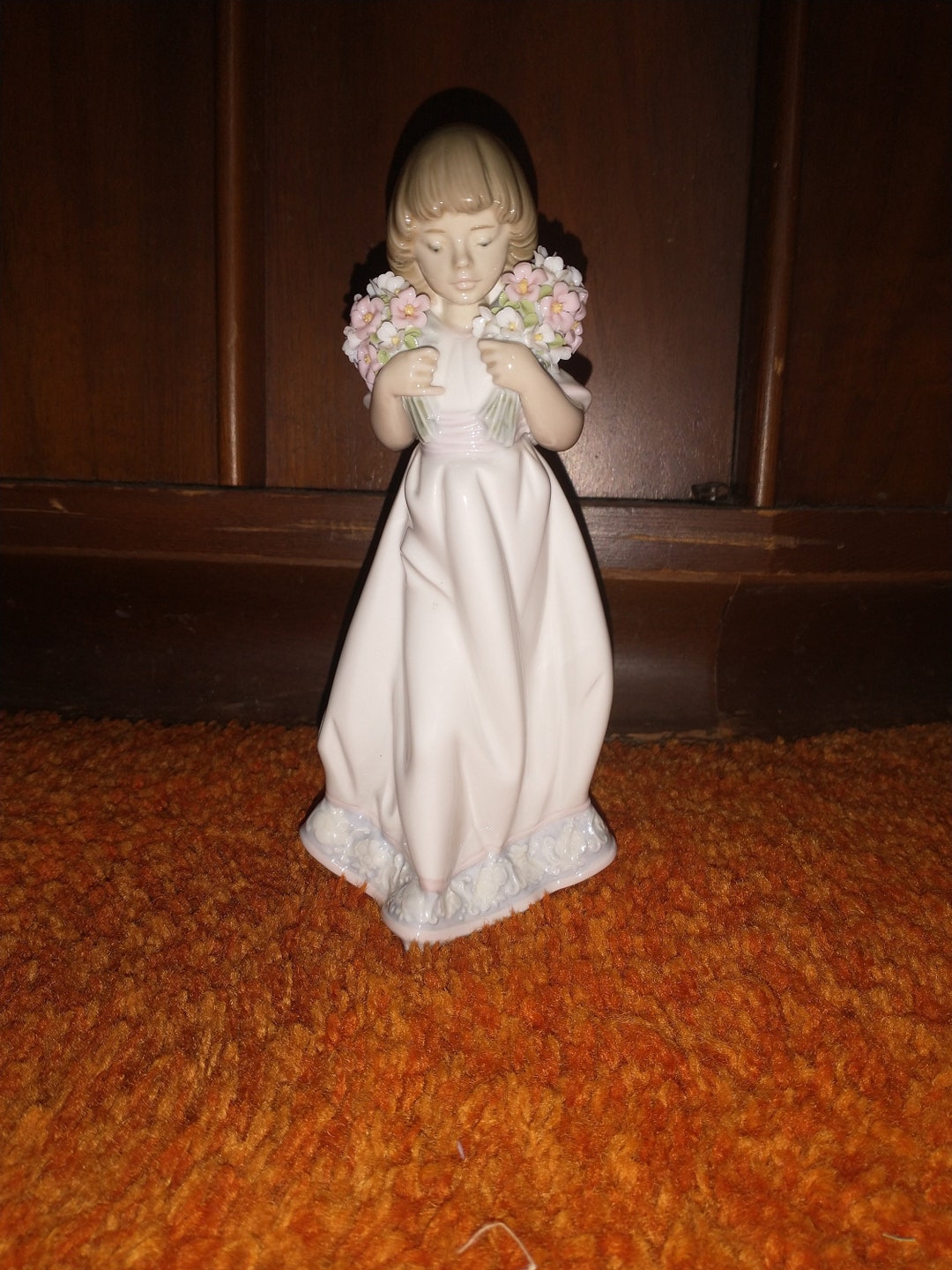 Lladro 7603 Spring Bouquets Girl Flowers Figurine/statue. Made in ...