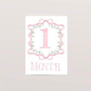 Monogrammed Milestone Cards for a Baby Girl Baby Gift Baby Gift Baby ...