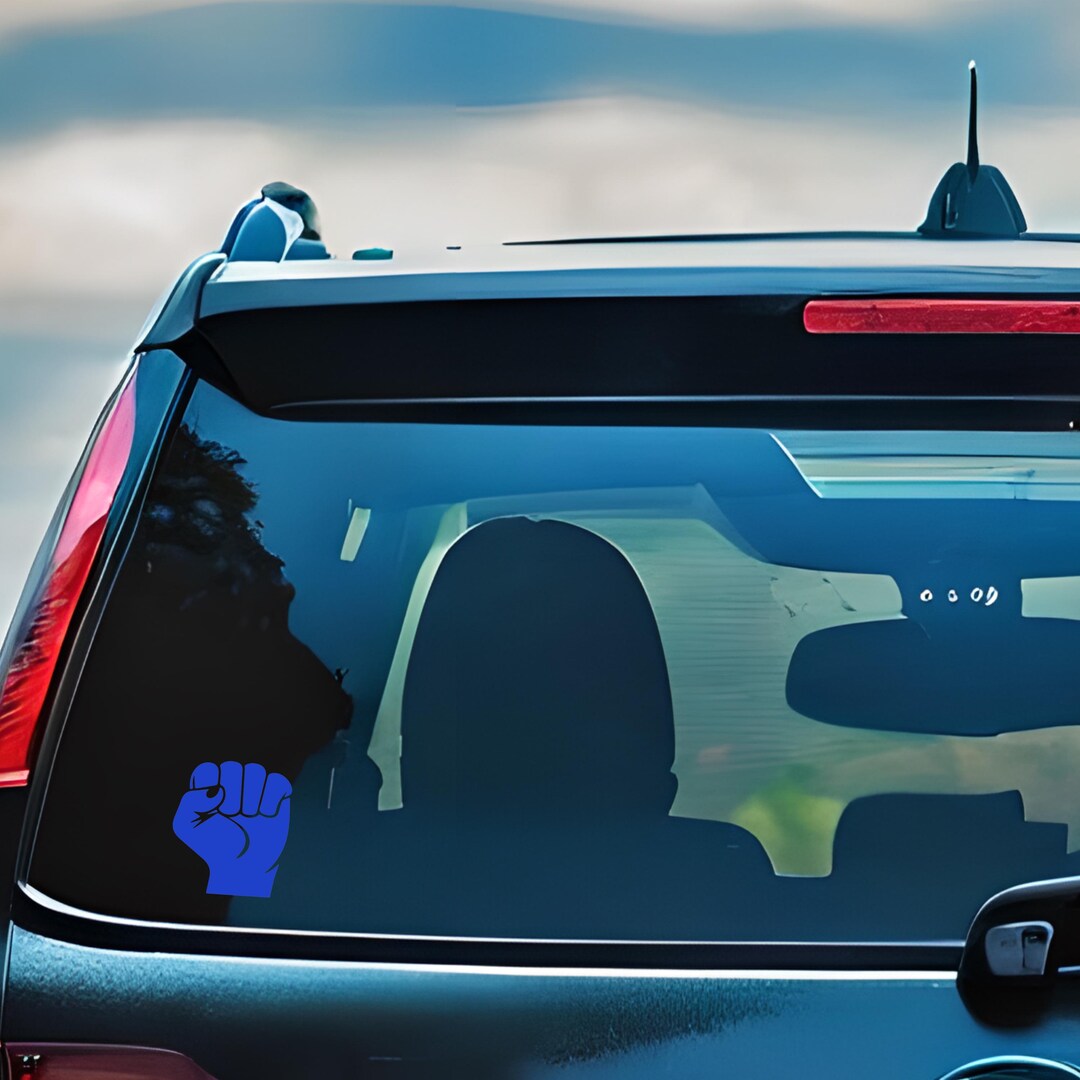 Anti-trump | Blue Fist Protest Decal | Resistance Symbol | Anti-fascist ...