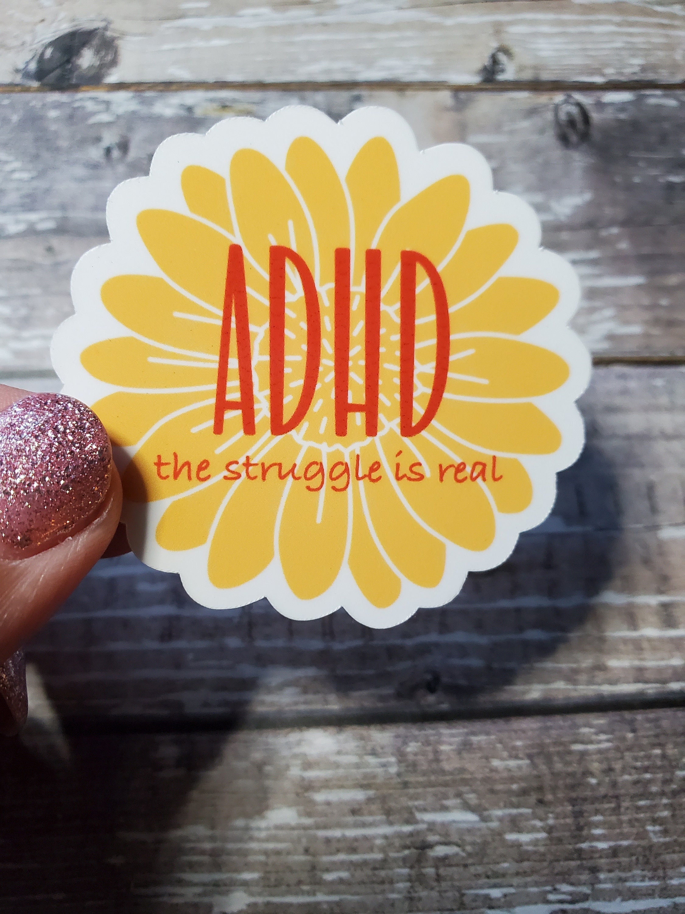 ADHD Sticker ADHD Problems Sticker the Struggle is Real - Etsy