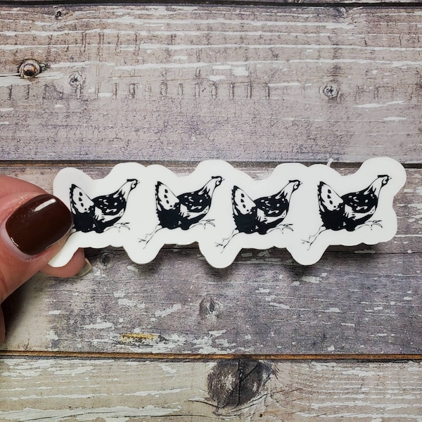 Black and White Chicken Decals - Etsy