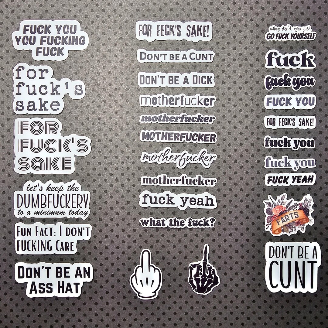 Mini Bad Word Stickers: Profanity Gag Gift - Etsy