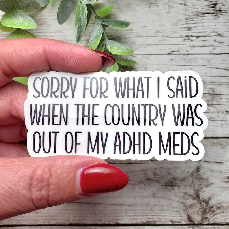 ADHD Sticker ADHD Problems Sticker ADHD Humor Sticker Adhd - Etsy
