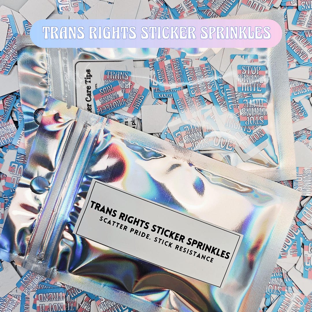 Trans Rights Sticker Sprinkles: Pro-lgbtq+ Pride Stickers - Etsy