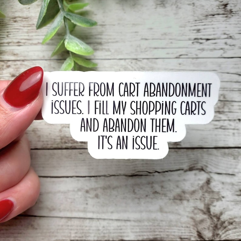 Cart Abandonment Issues Sticker: ADHD Humor Decal - Etsy