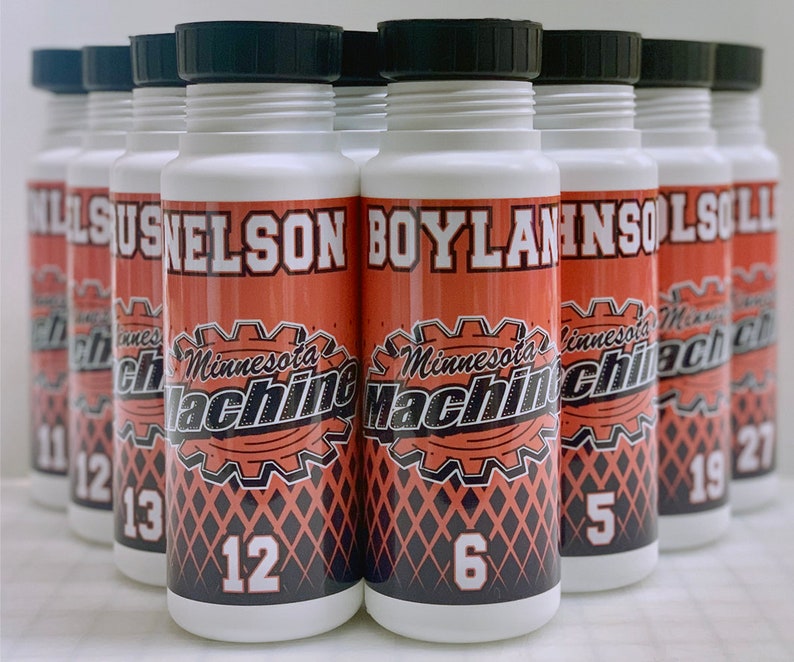 Personalized Team Water Bottles - Etsy