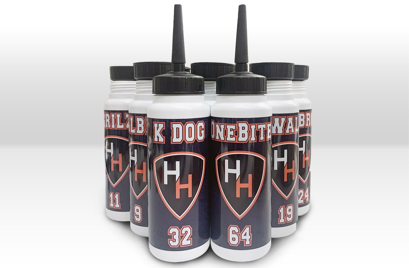 Personalized Team Water Bottles - Etsy
