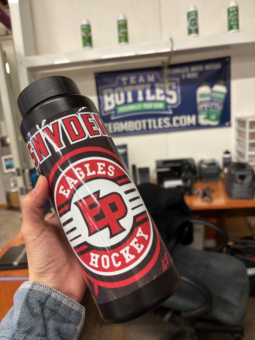 Personalized Team Water Bottles - Etsy