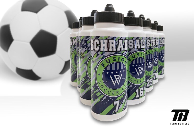 Personalized Team Water Bottles - Etsy