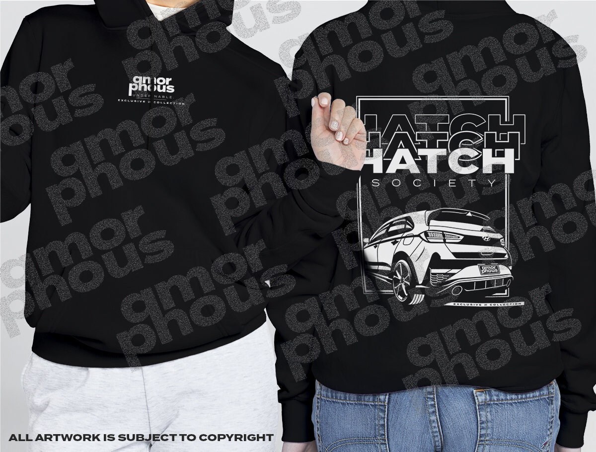 Unisex I30n Hyundai Facelift Car Art Hatch Society Hoodie Sweatshirt ...