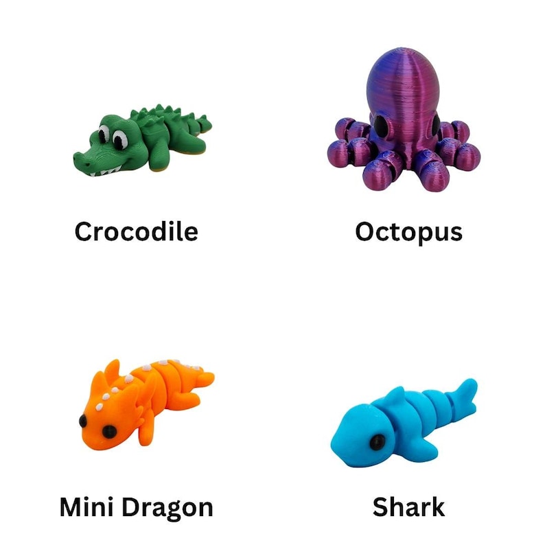 Mini Flexi Animals - Articulated 3D Printed Fidget Toys - Etsy