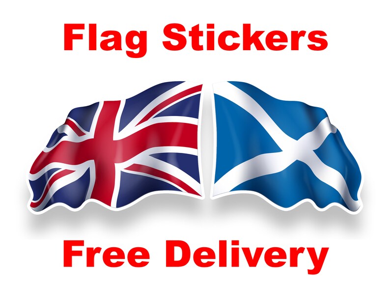 Union Jack Flag & Saltire Flag Stickers Car Van Lorry Laptop UK GB ...