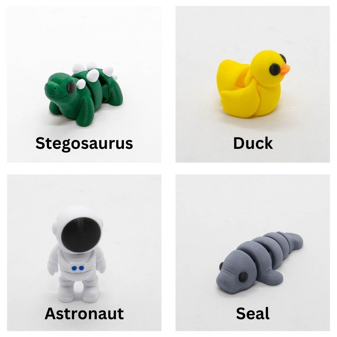 Mini Flexi Animals - Articulated 3D Printed Fidget Toys - Etsy