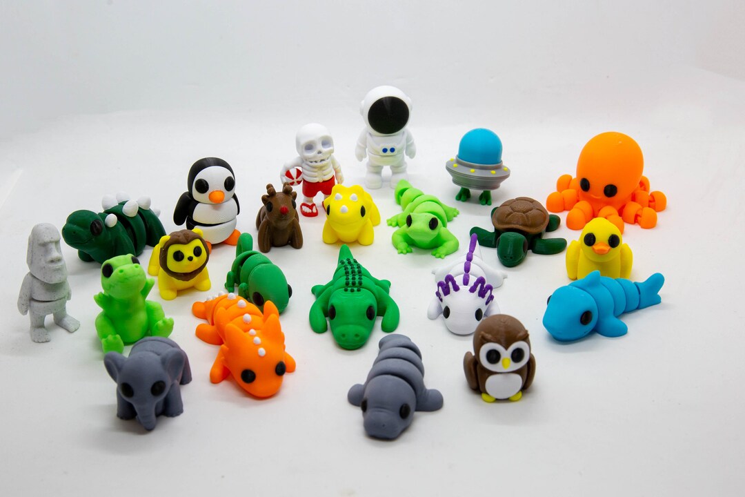 Mini Flexi Animals - Articulated 3D Printed Fidget Toys - Etsy