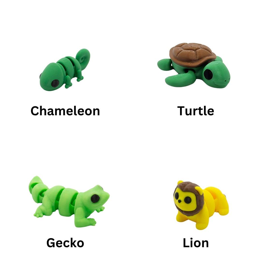 Mini Flexi Animals - Articulated 3D Printed Fidget Toys - Etsy