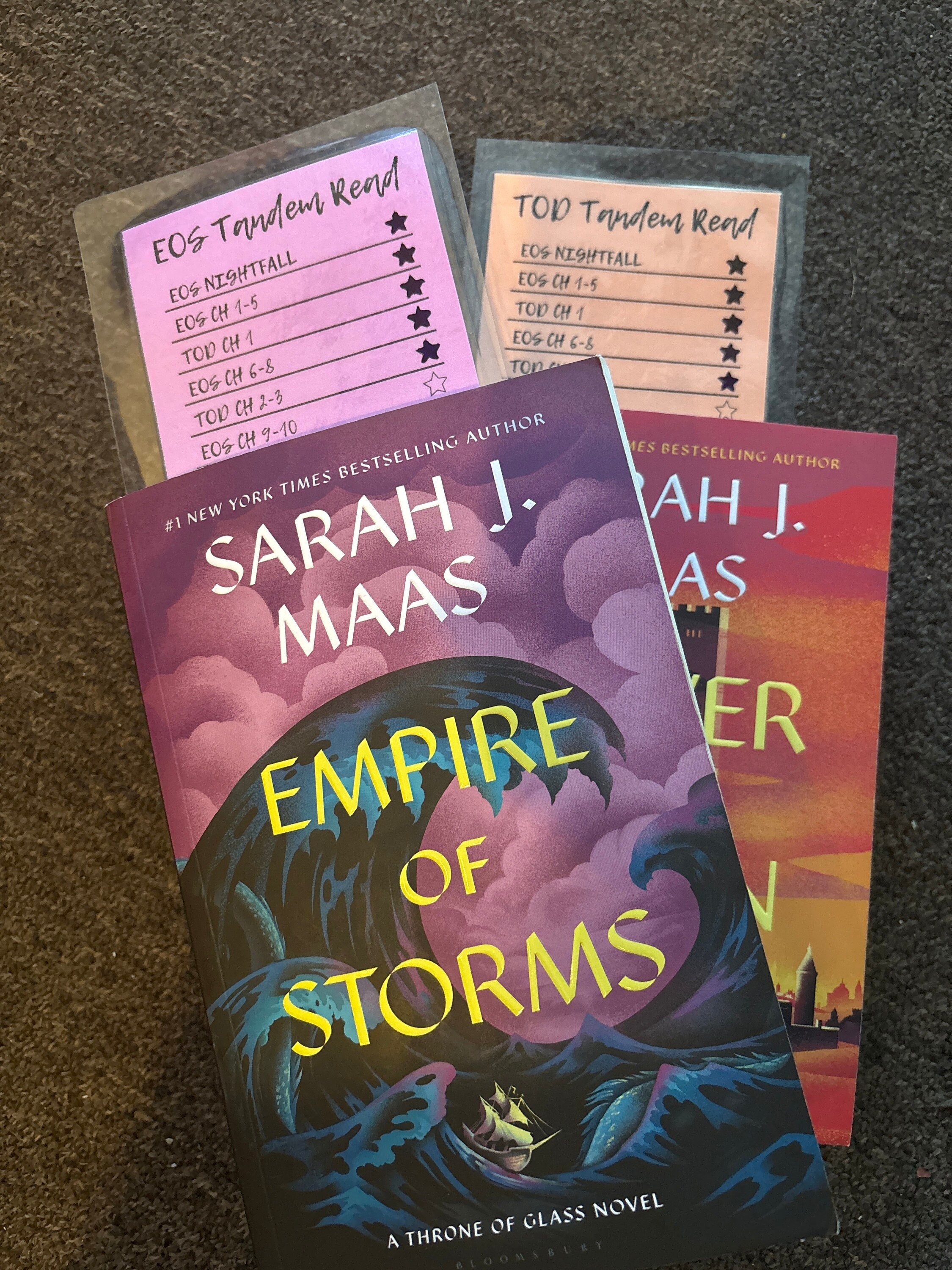 DIGITAL DOWNLOAD Empire of Storms and Tower of Dawn Tandem Read Bookmark Checkoff Throne of ...