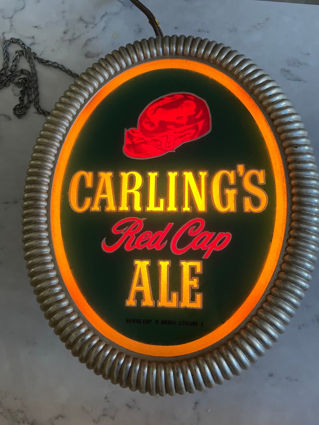 Vintage Light-up Bar Sign Carling's Red Cap - Etsy