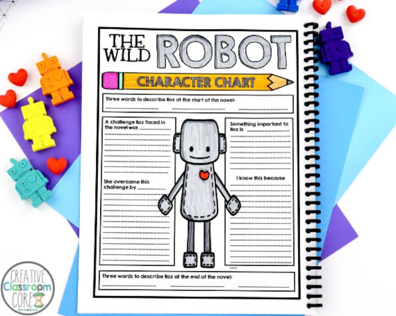 The Wild Robot Novel Study Comprehension Activities - Worksheets ...