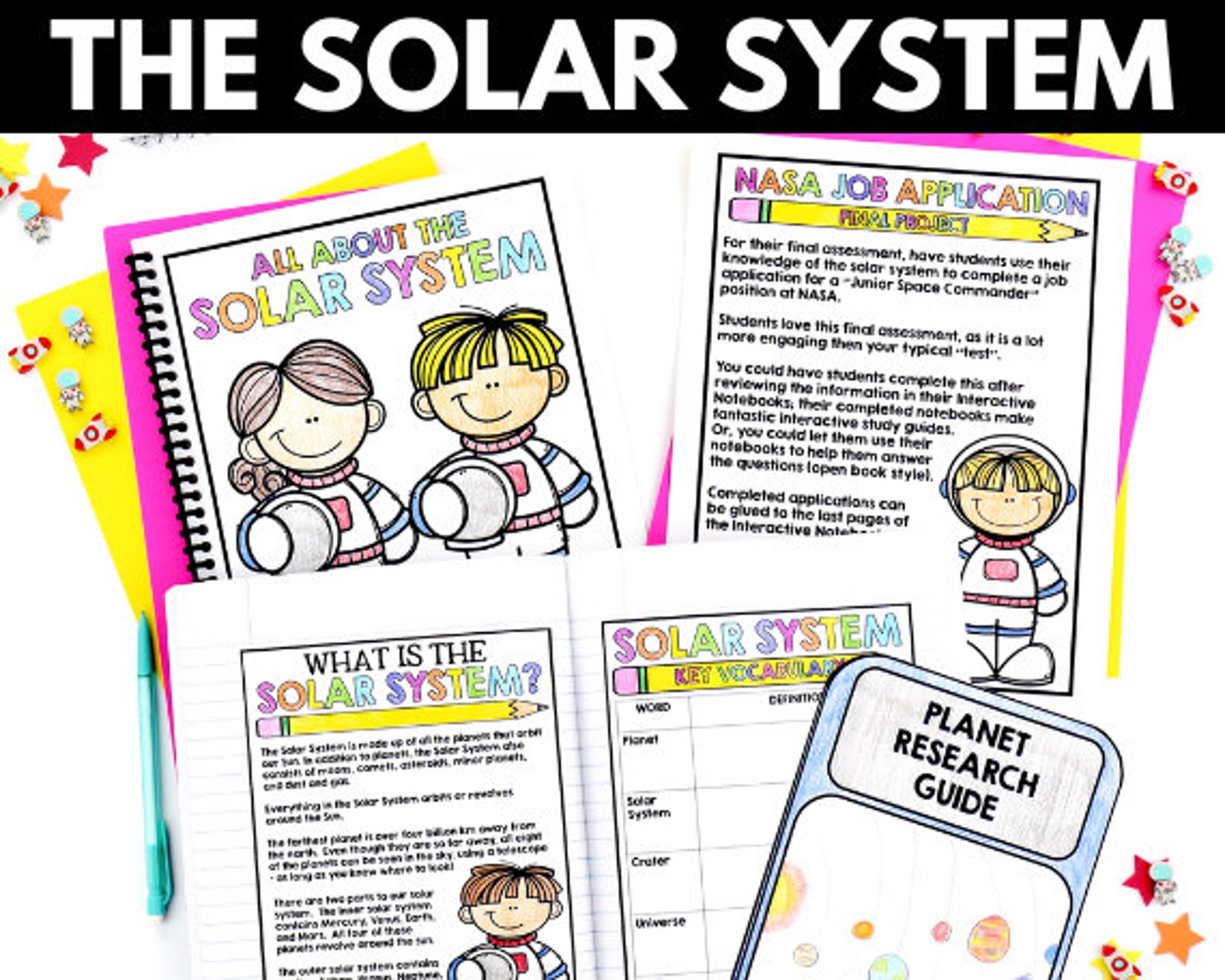 Solar System Unit Activities Space Worksheets Printables - Etsy