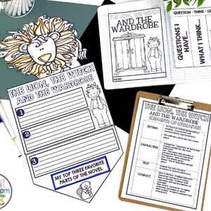 The Lion, the Witch, and the Wardrobe Novel Study - Worksheets ...