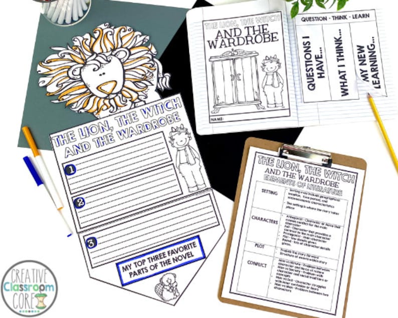 The Lion the Witch and the Wardrobe Novel Study Worksheets - Etsy