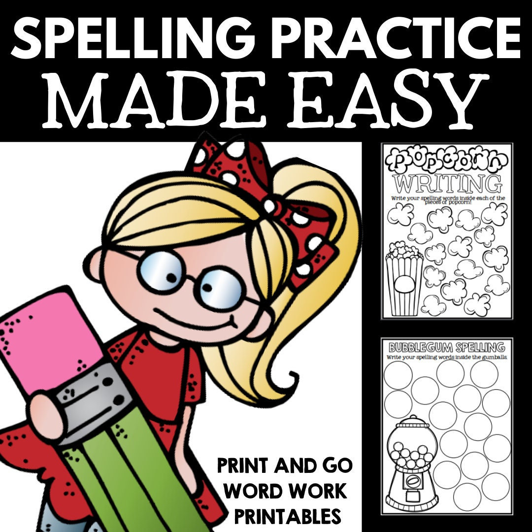 Spelling Practice Printables and Worksheets - Word Work for Any ...