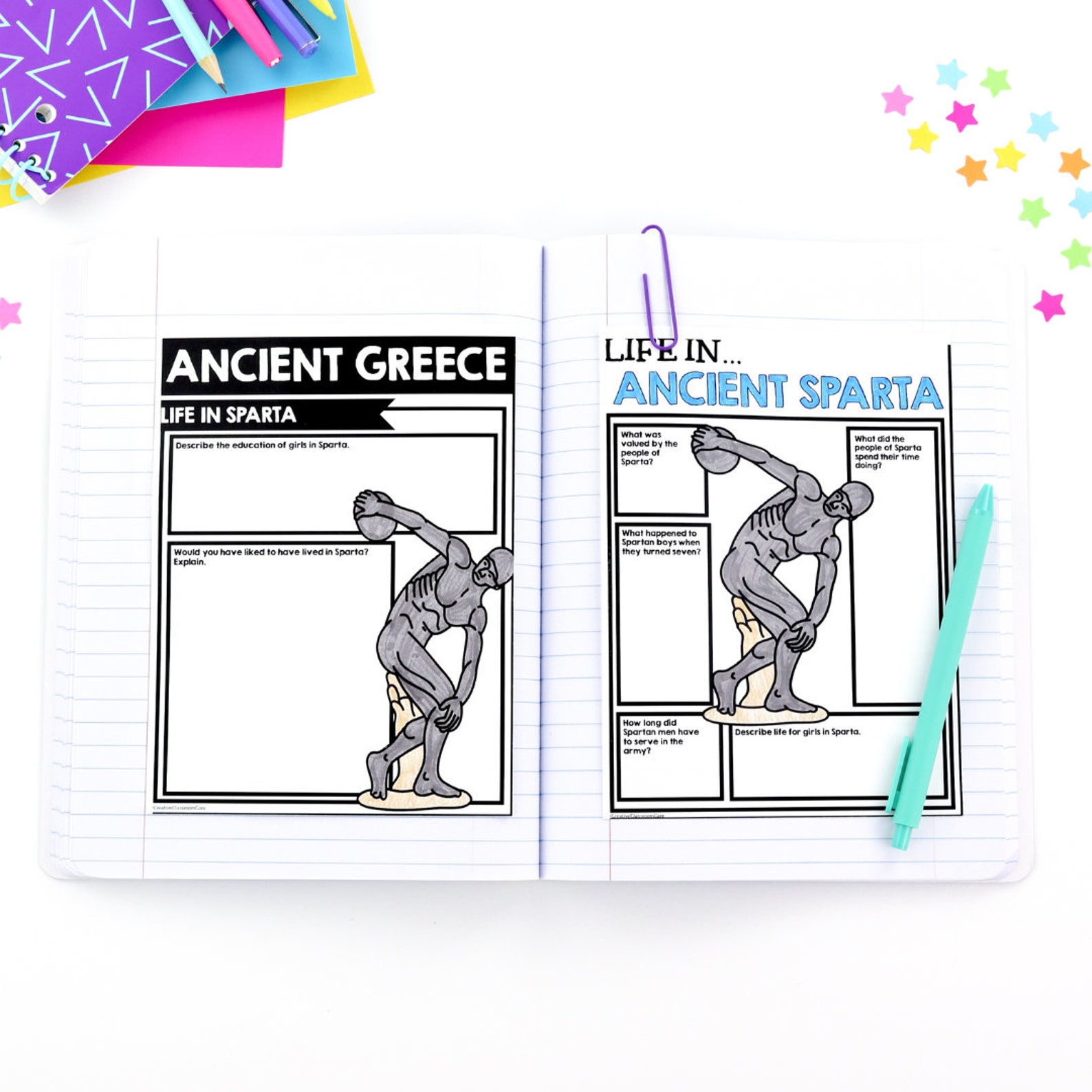 Ancient Greece Unit - Athens and Sparta History Unit With Projects and ...