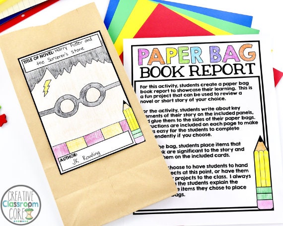 Paper Bag Book Report Activity - Worksheets - Printables - Homeschool ...