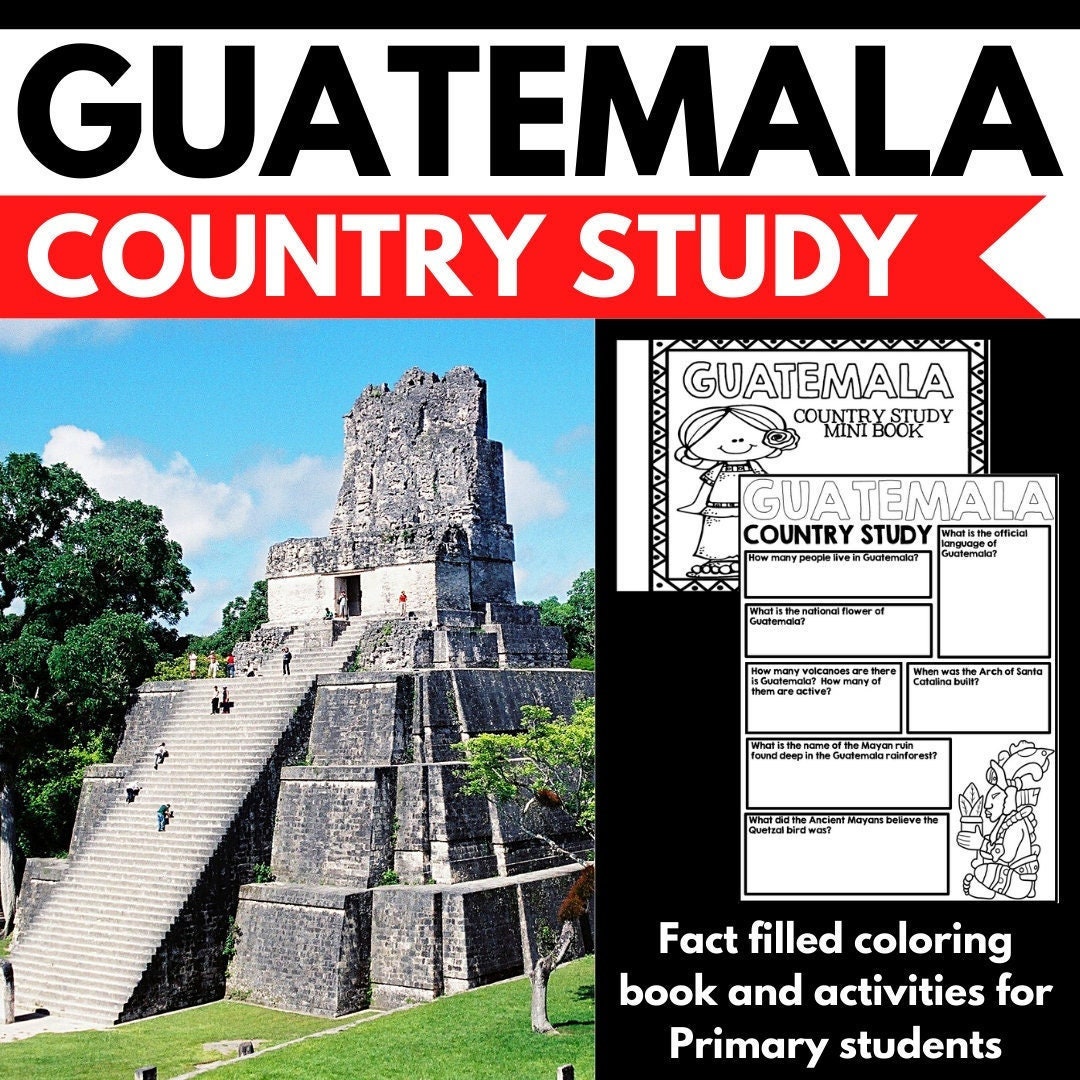 Guatemala Country Study – Printable Worksheets, Passport Activity - Etsy