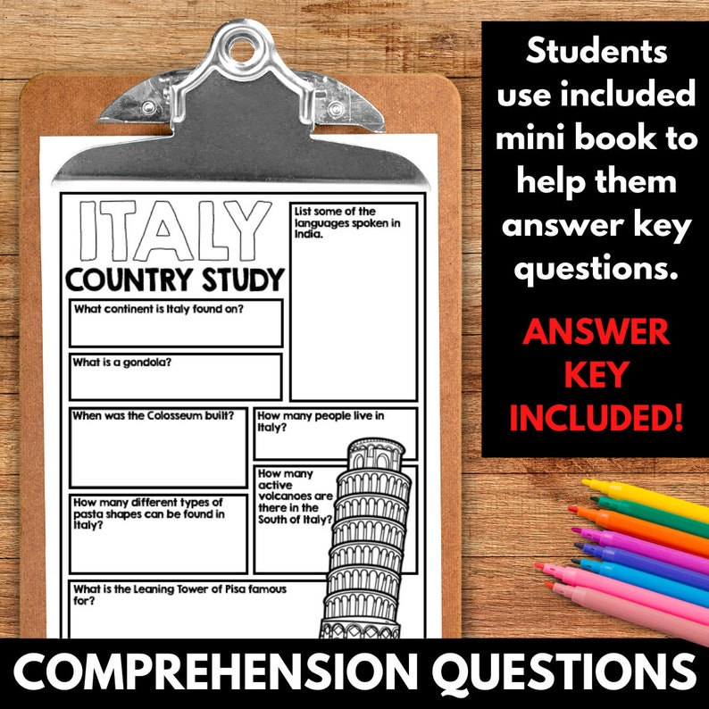 Italy Country Study Research Project - Italy Facts and Reading ...