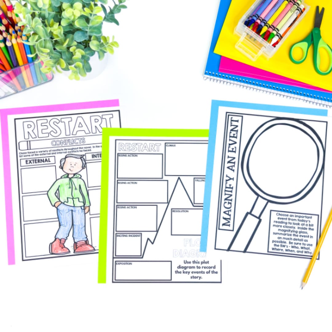 Restart Novel Study - Worksheets - Printables - Homeschool Curriculum ...