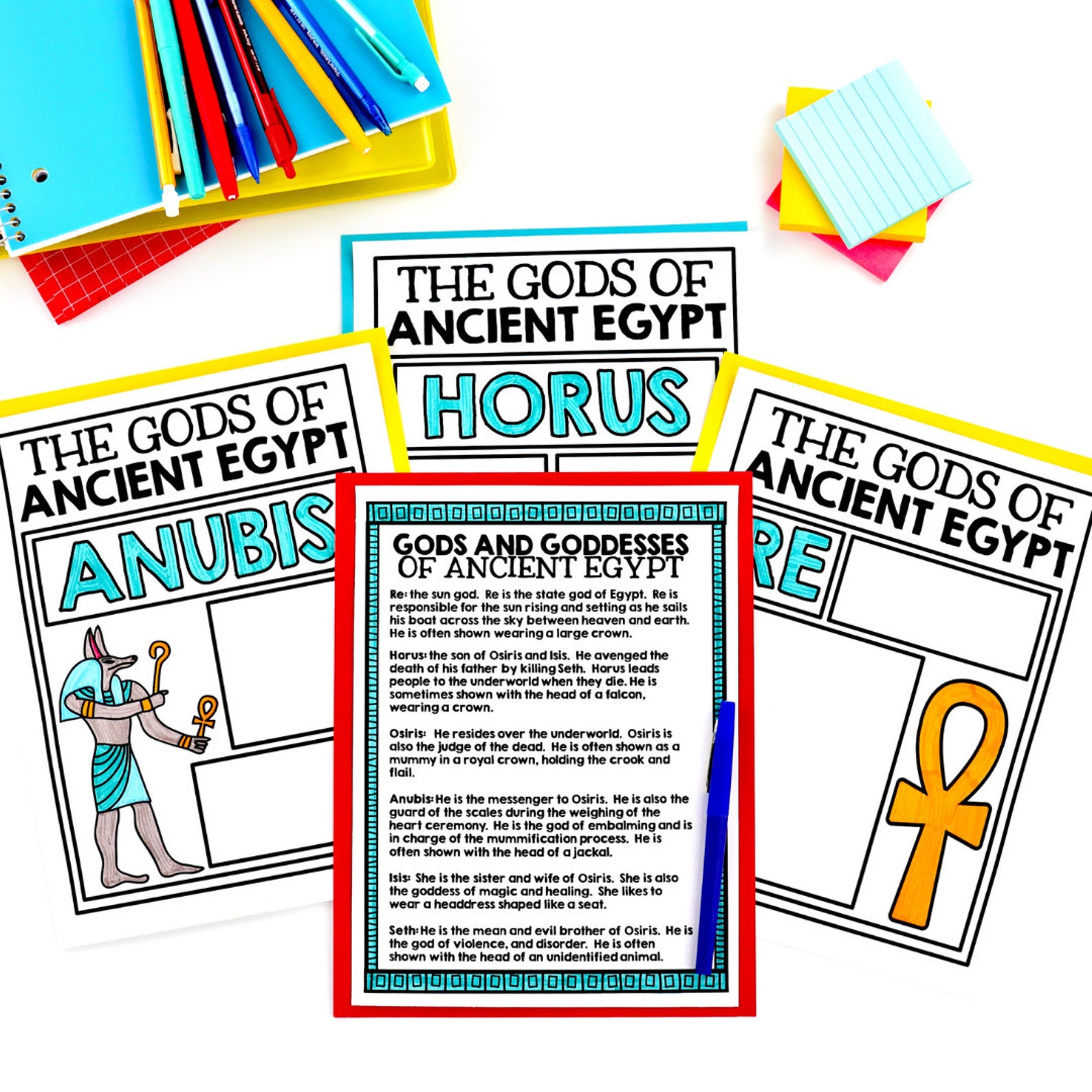 Ancient Egypt Mythology Unit – Homeschool Printables, Activities - Etsy