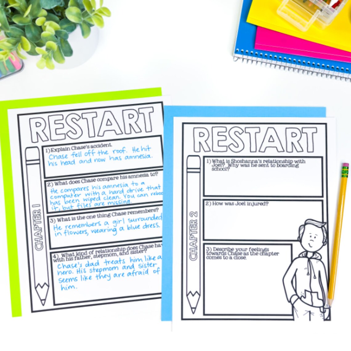 Restart Novel Study - Worksheets - Printables - Homeschool Curriculum ...