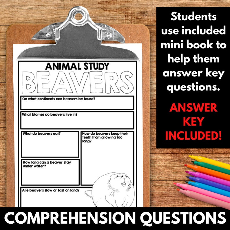 All About Beavers Research Project - Animal Study - Beaver Facts ...