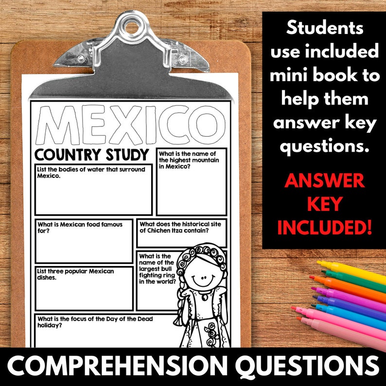 Mexico Country Study – Printable Research Project, Passport Activity - Etsy