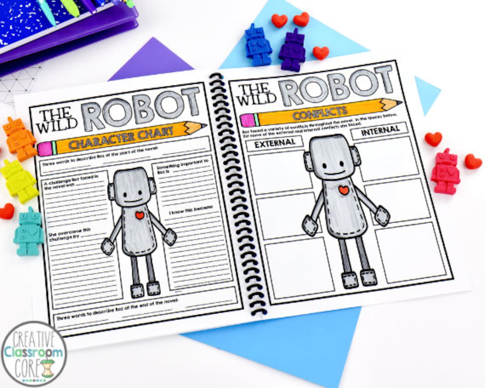The Wild Robot Novel Study Comprehension Activities - Worksheets ...